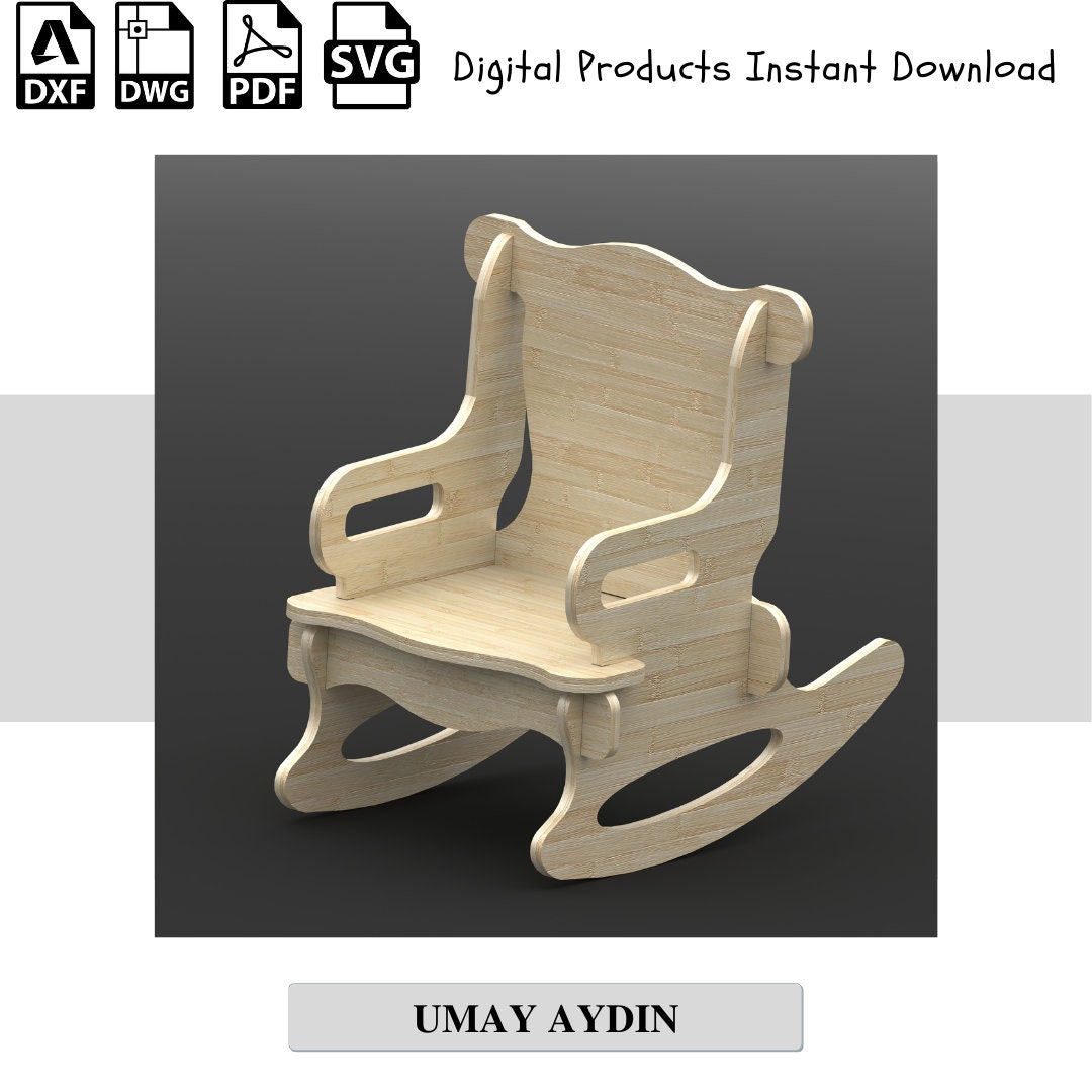 Children's ( Baby ) Rocking Chair Cnc File,file Cnc,laser Cutting,cnc ...