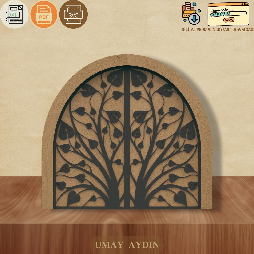 CNC Patterned Ripple Arch DXF Template: Ceremony Decor (digital File ...