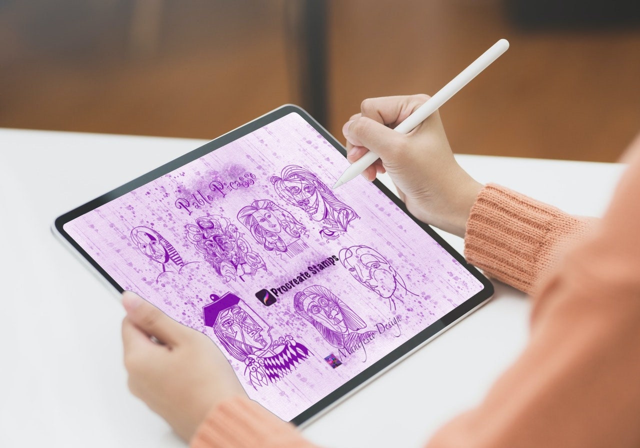 30 Pablo Picasso's Procreate Brushes BUNDLE V 5 Procreate Stamps ...