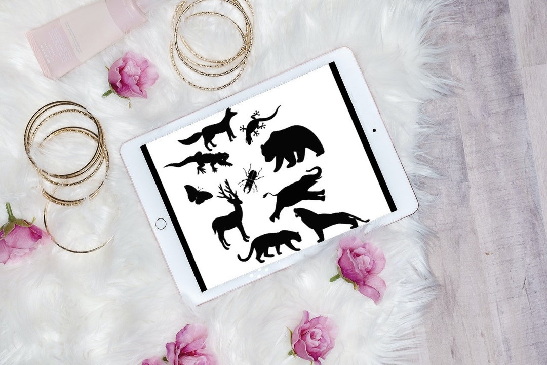 50 Beautiful Wild Animals Brush Stamps BUNDLE V 5 | Procreate Brushes ...