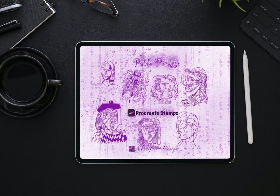30 Pablo Picasso's Procreate Brushes BUNDLE V 5 | Procreate Stamps ...