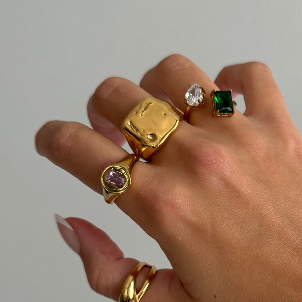 Bold Gold Ring - Etsy