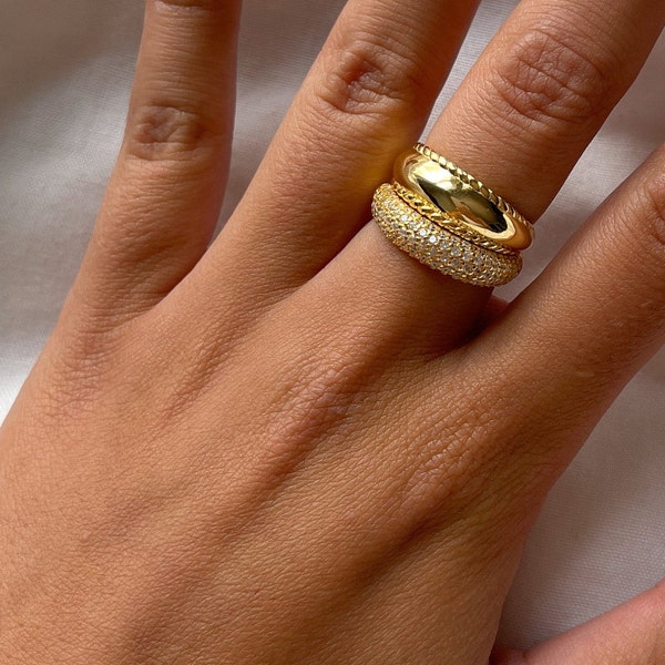 Gold Dome Ring - Etsy