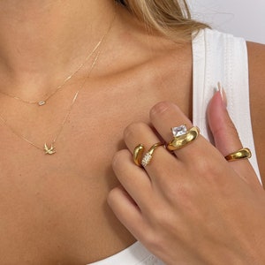 Adjustable Teardrop Ring, Wrap Ring, Open Ring, Minimalist Stacking ...