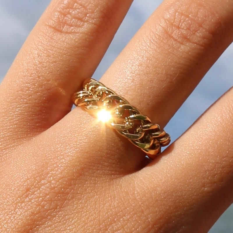 Gold Twisted Ring - Etsy