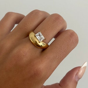 Gold Rings - Chunky Gold Rings, Minimalist Rings, Ring Stack Set, Gold ...