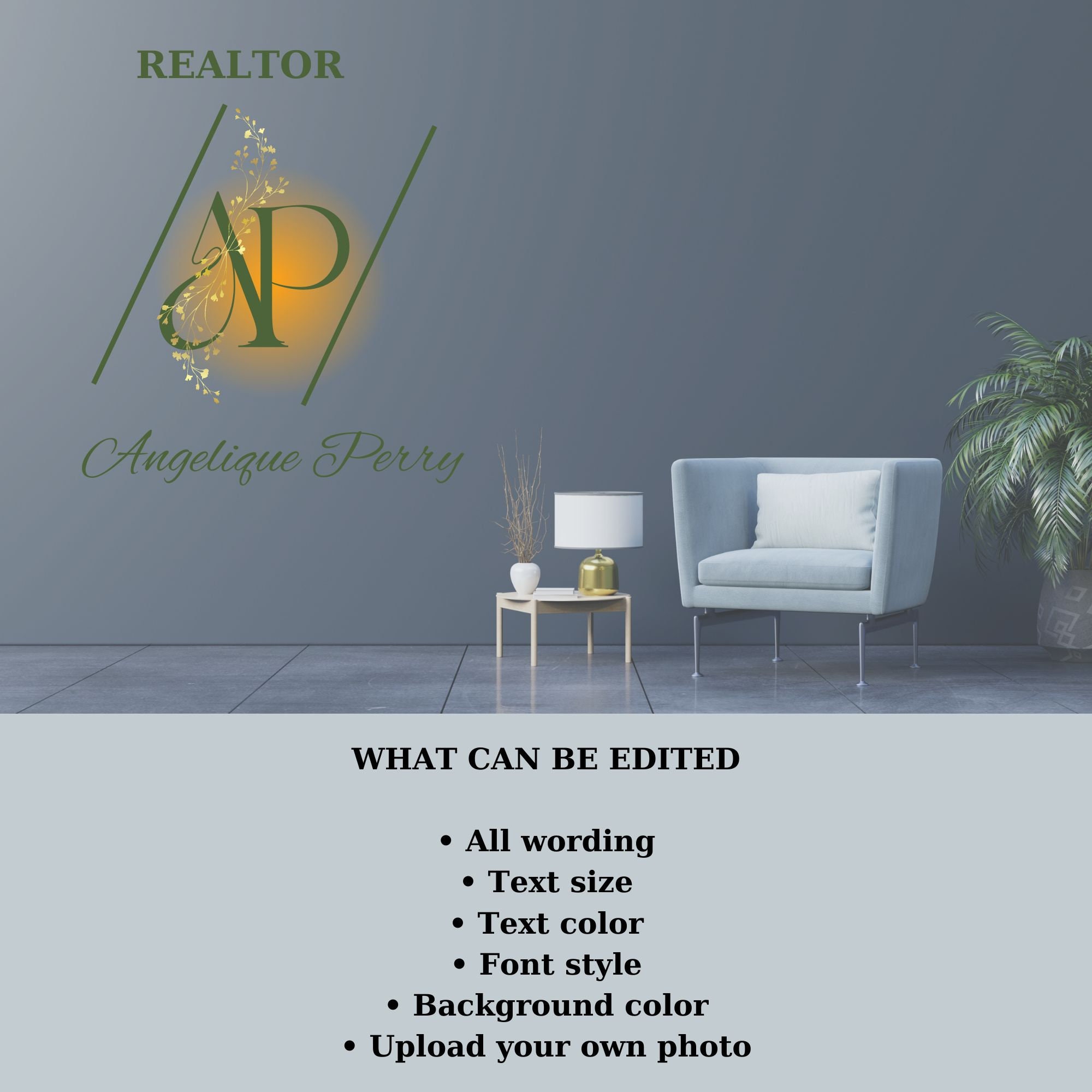 Real Estate Logo, Editable Realtor Logo Design, Real Estate Marketing ...