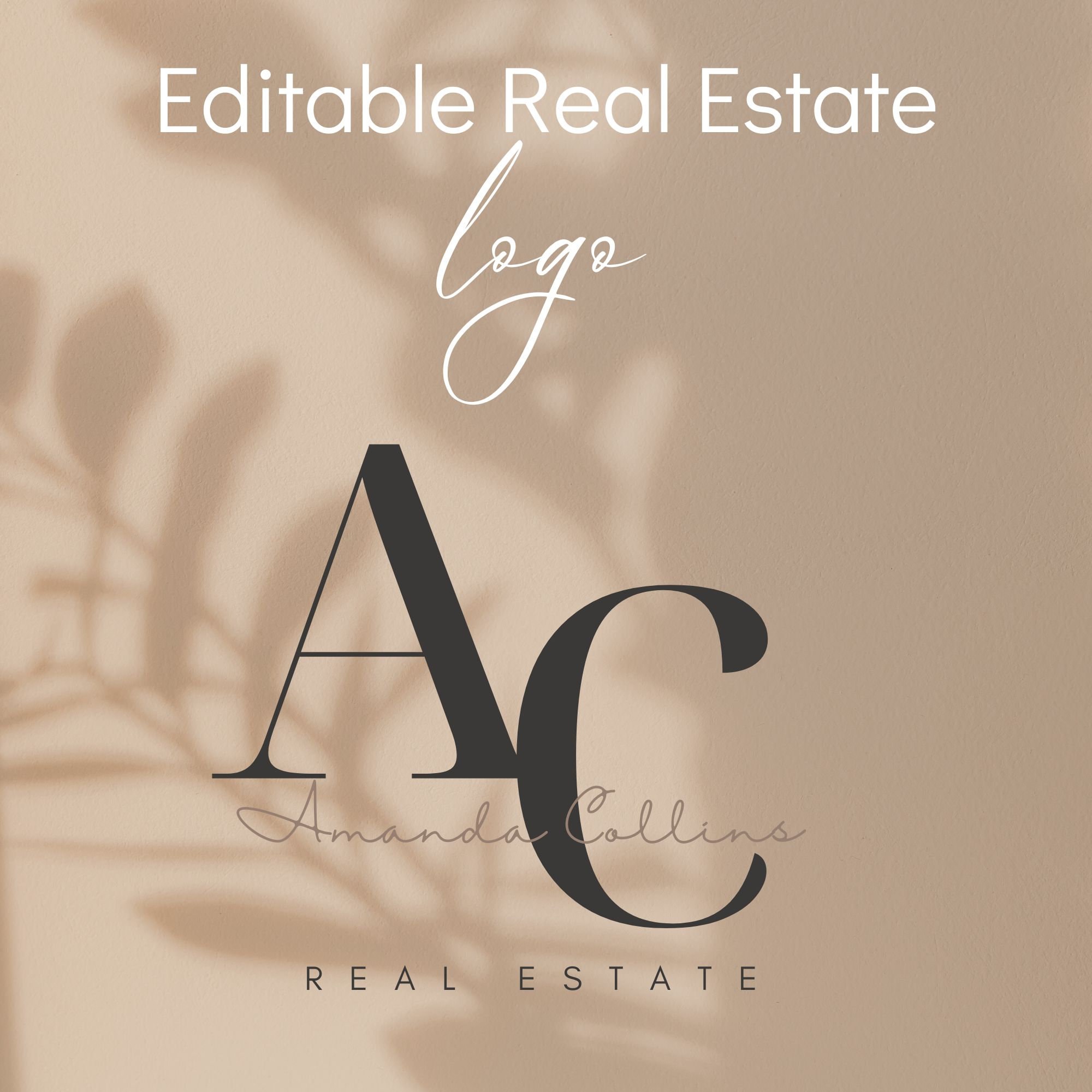 Real Estate Logo, Editable Realtor Logo Design, Real Estate Marketing ...