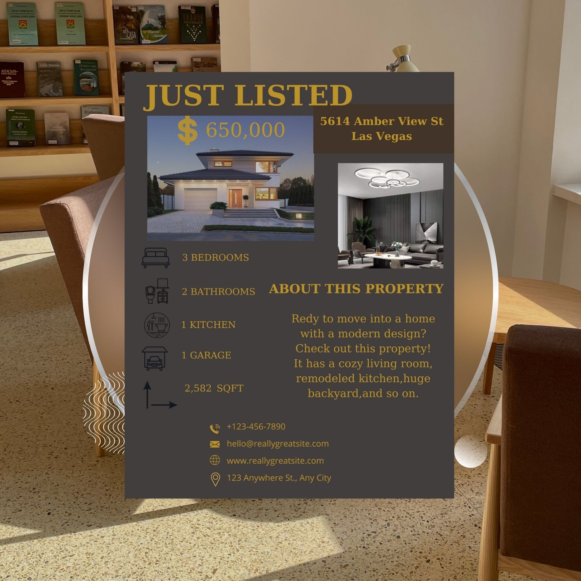 Just Listed Real Estate Flyer Template Just Listed Flyer - Etsy