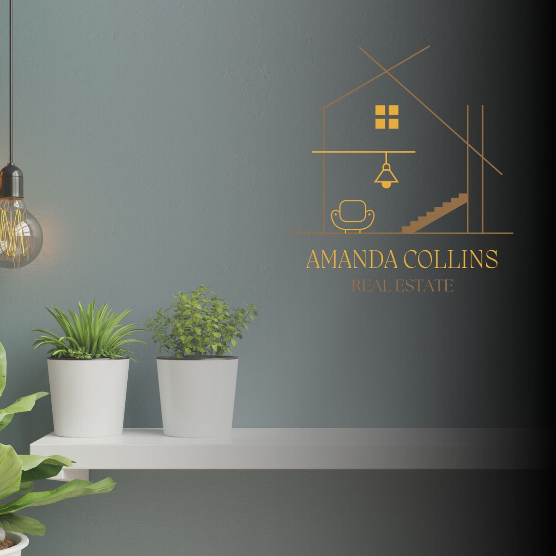 Real Estate Logo, Editable Realtor Logo Design, Real Estate Marketing ...