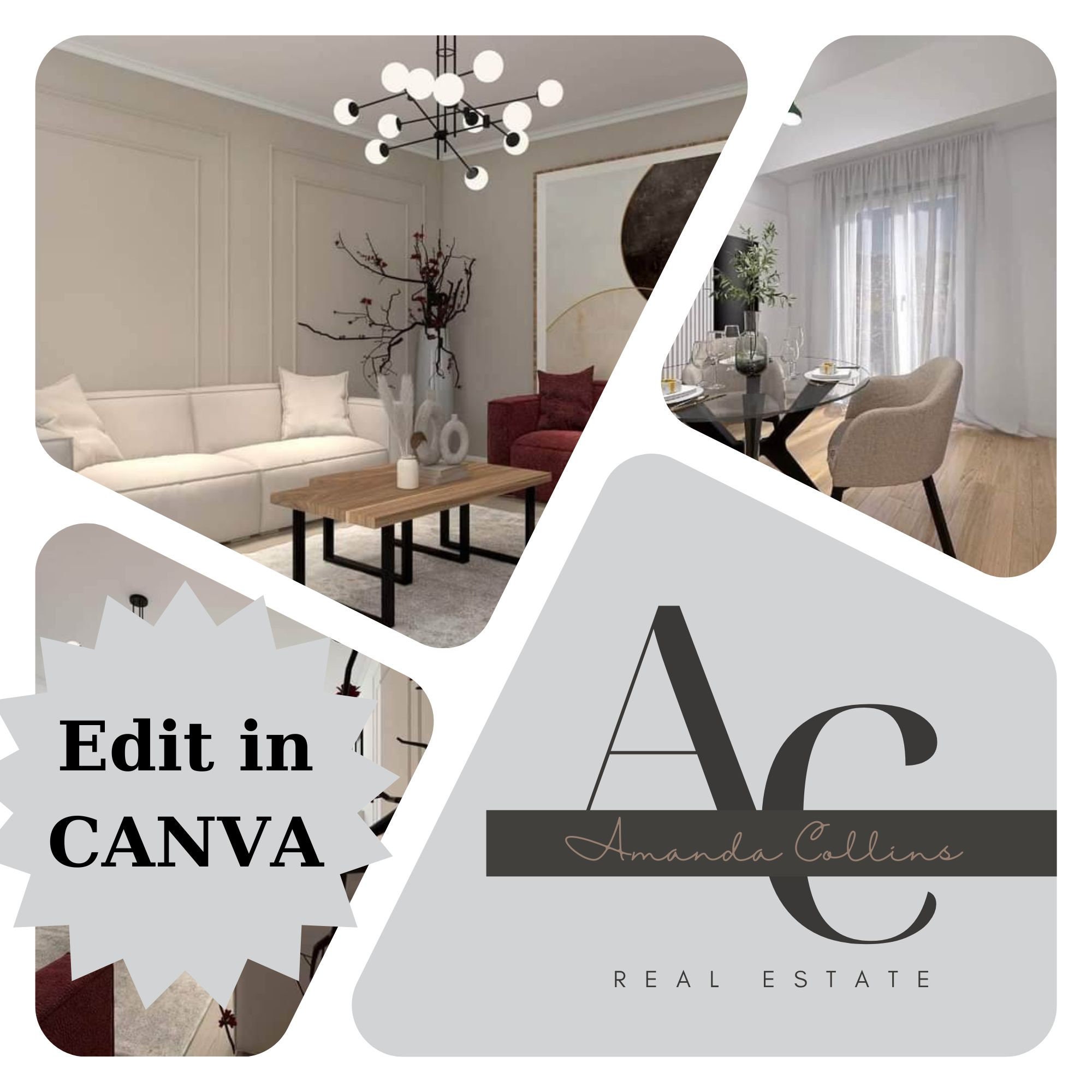 Real Estate Logo, Editable Realtor Logo Design, Real Estate Marketing ...