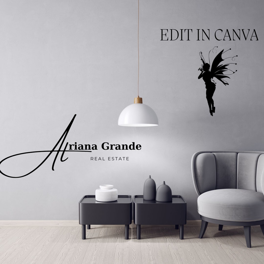 Editable Real Estate Logo Design, DIY Logo, Fully Editable, Canva ...