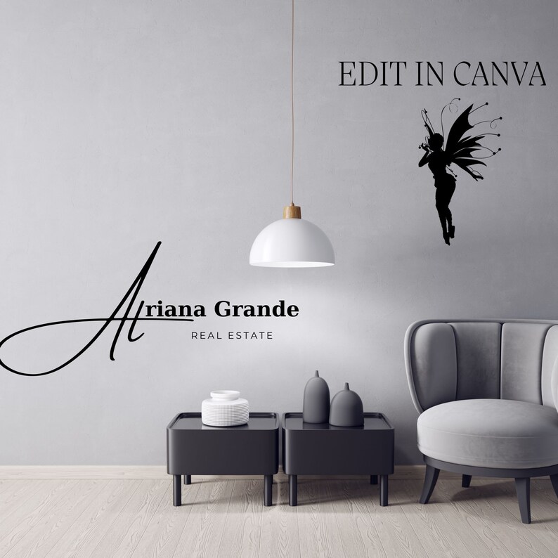 Editable Real Estate Logo Design, DIY Logo, Fully Editable, Canva ...