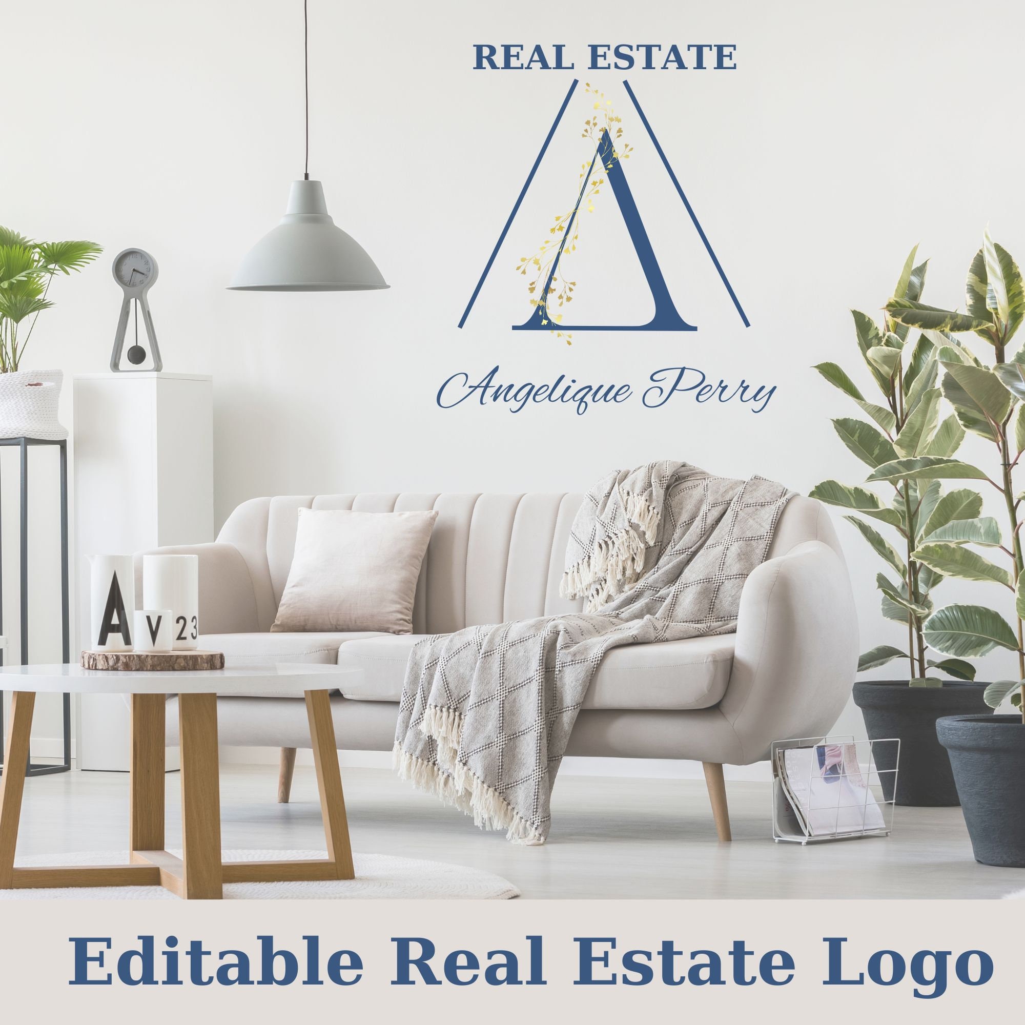 Real Estate Logo, Editable Realtor Logo Design, Real Estate Marketing ...
