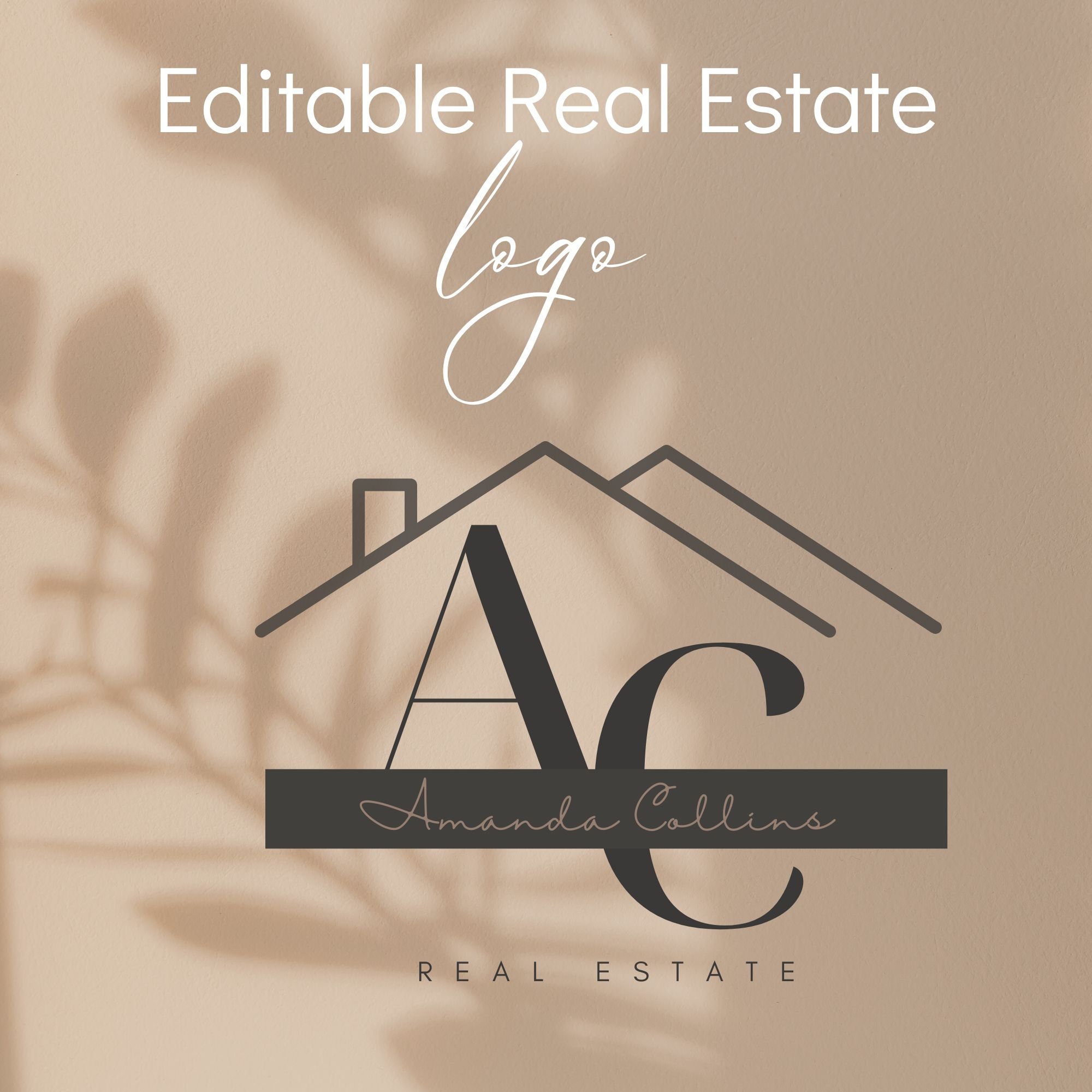 Real Estate Logo, Editable Realtor Logo Design, Real Estate Marketing ...