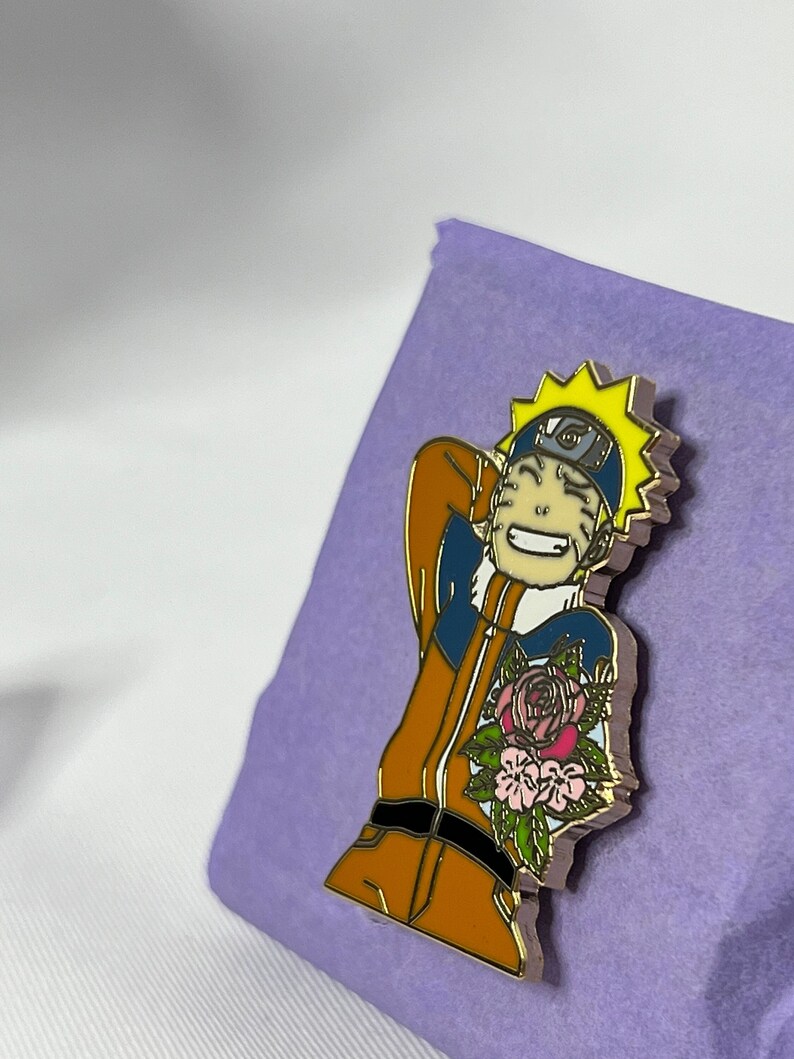 Ninja Boy / Japanese Anime Enamel Pin / Ninjaboy With Flowerbouquet ...