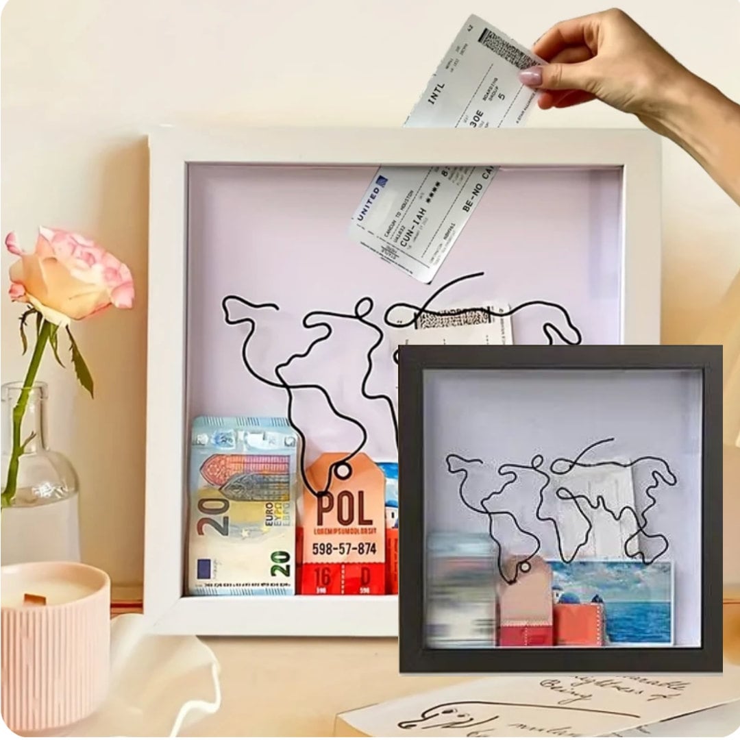 Travel Ticket Shadow Box, Memory Ticket Archive Box, Travel Wall Art ...