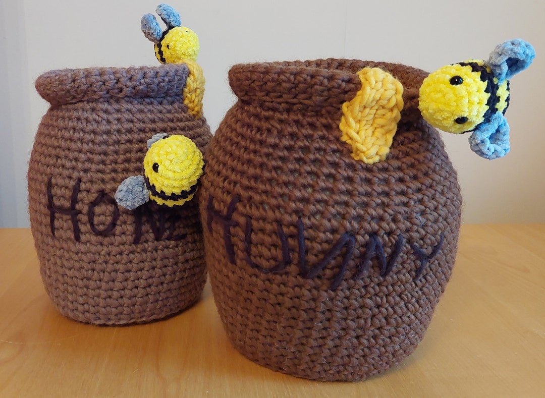 Honey Pot and Bee Crochet Pattern ***PATTERN ONLY*** - Etsy