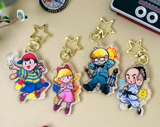 Earthbound Mother 2 Keychains | 2.5" Double Sided Acrylic Charms | Ness ...