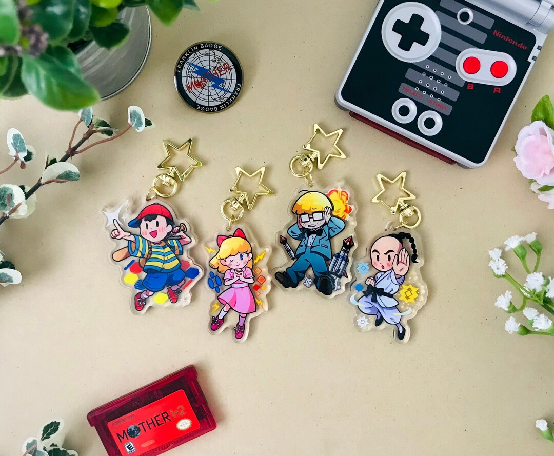 Earthbound Mother 2 Keychains | 2.5" Double Sided Acrylic Charms | Ness ...