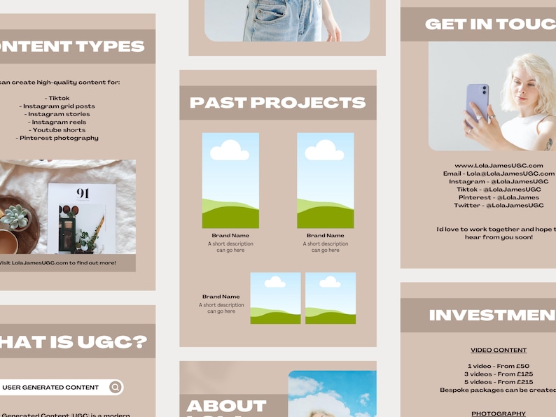 UGC Template Bundle, UGC Creator Template, UGC Creator Portfolio, Ugc ...