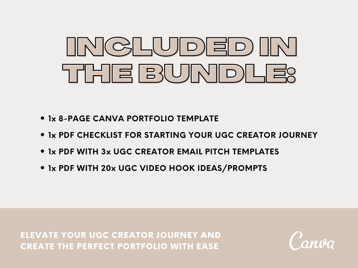 UGC Template Bundle, UGC Creator Template, UGC Creator Portfolio, Ugc ...