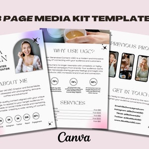 UGC Media Kit, UGC Creator Media Kit, UGC Media Kit Template, Ugc ...