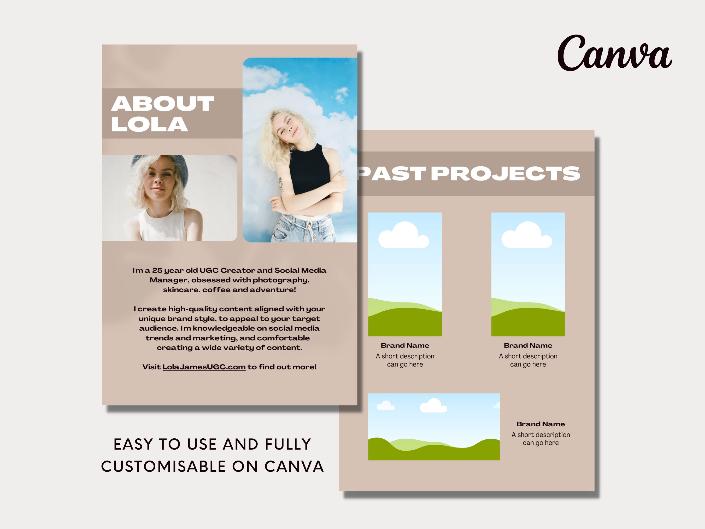 UGC Portfolio Ugc Media Kit UGC Creator Portfolio UGC Etsy