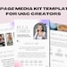 UGC Media Kit, UGC Creator Media Kit, UGC Media Kit Template, Ugc ...