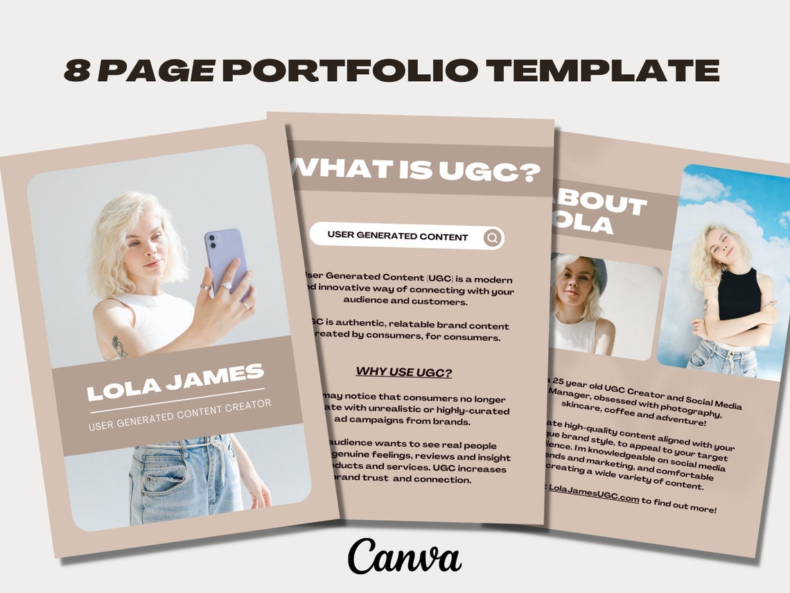 UGC Template Bundle, UGC Creator Template, UGC Creator Portfolio, Ugc ...