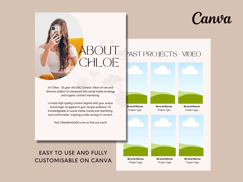 UGC Portfolio UGC Creator Portfolio UGC Creator Template Ugc Canva 