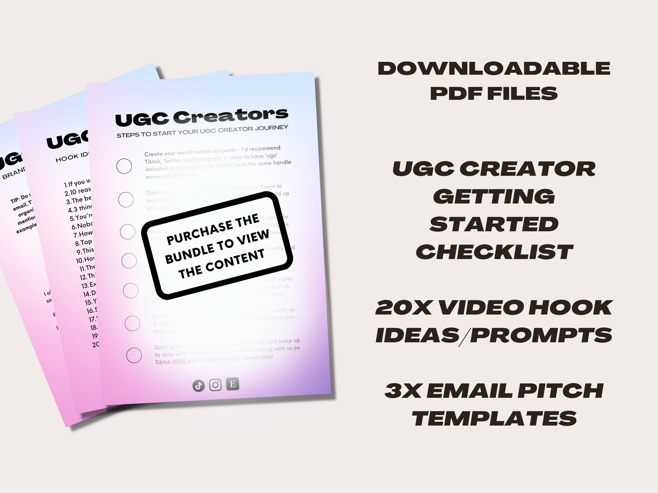 Ultimate UGC Creator Template Bundle UGC Starter Kit UGC Template Ugc ...