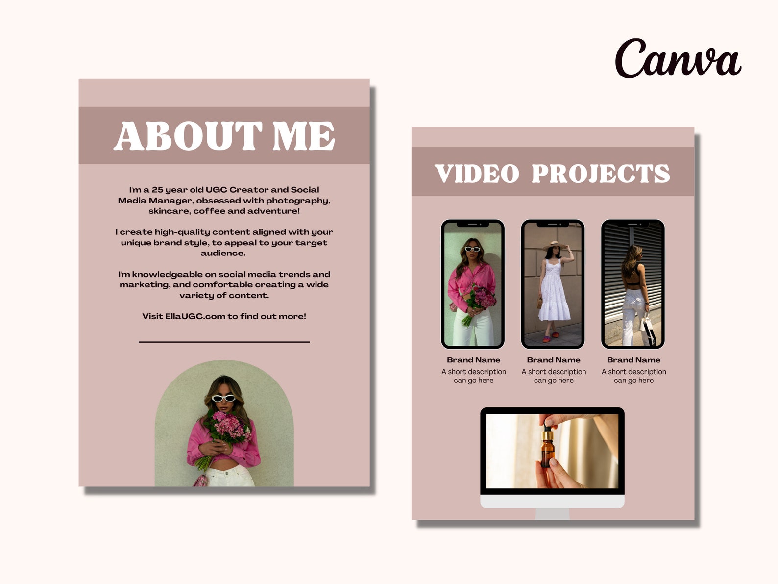 UGC Creator Portfolio UGC Portfolio UGC Template Ugc Etsy