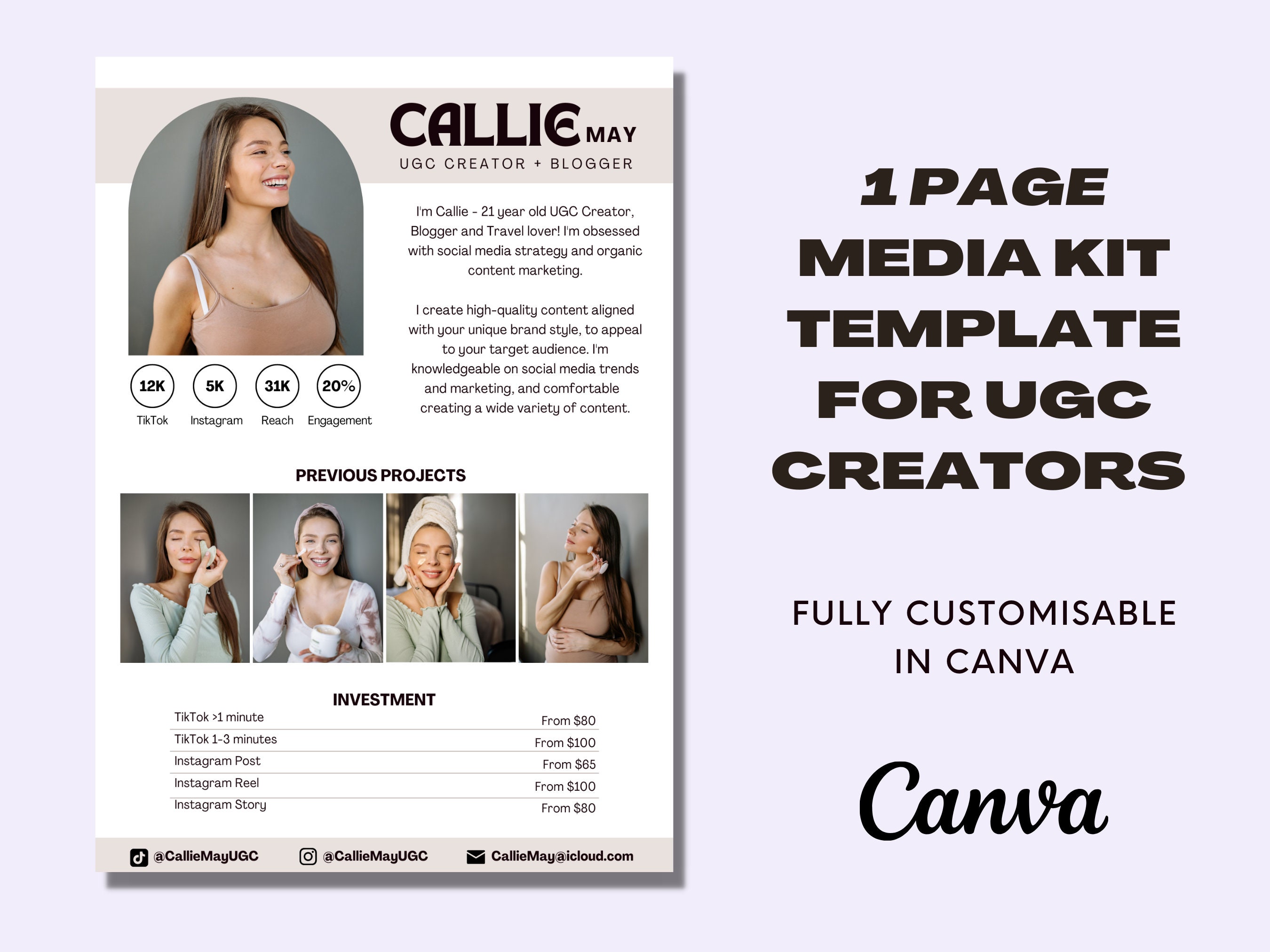 UGC Instagram Templates, UGC Creator Templates, Ugc Templates, UGC ...
