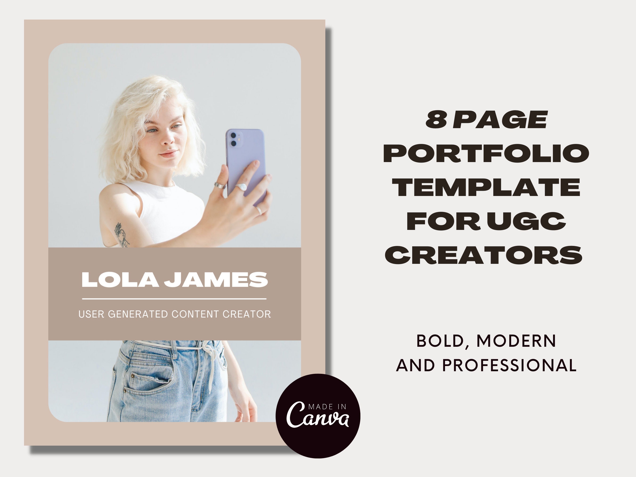 UGC Portfolio Ugc Media Kit UGC Creator Portfolio UGC Creator Template 
