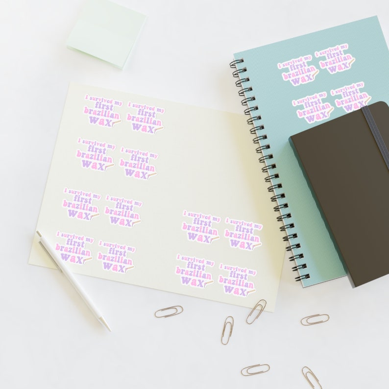 Brazilian Wax Survivor Sticker Sheet, Coochie Waxer Gifts, Esthetician ...