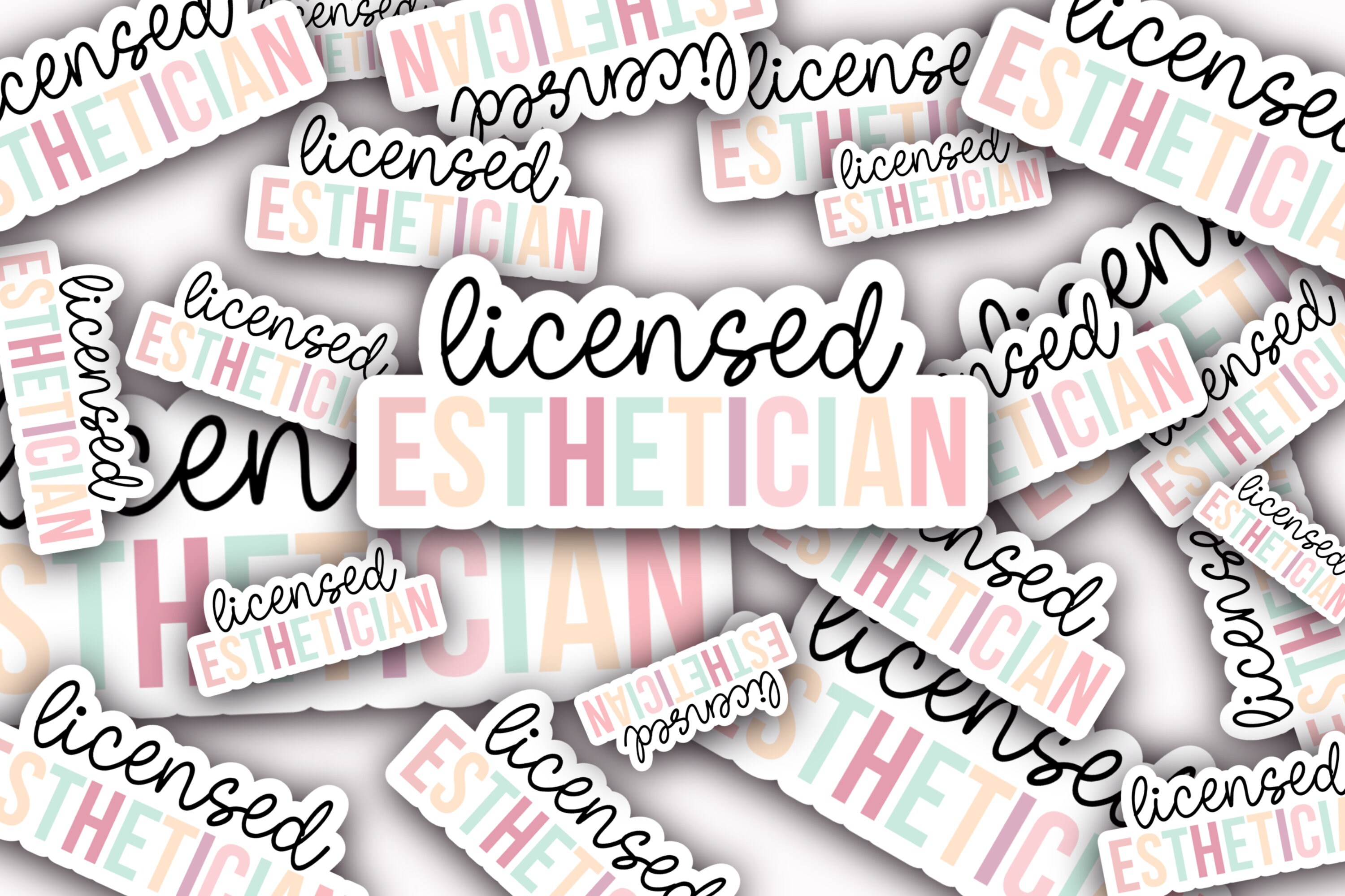 Licensed Esthetician Sticker Sheet for Esthetics School Graduate ...