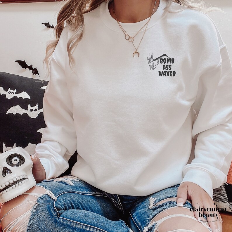 Don't Be Spooky Wax Your Coochie, Skeleton Hand Sweatshirt for ...
