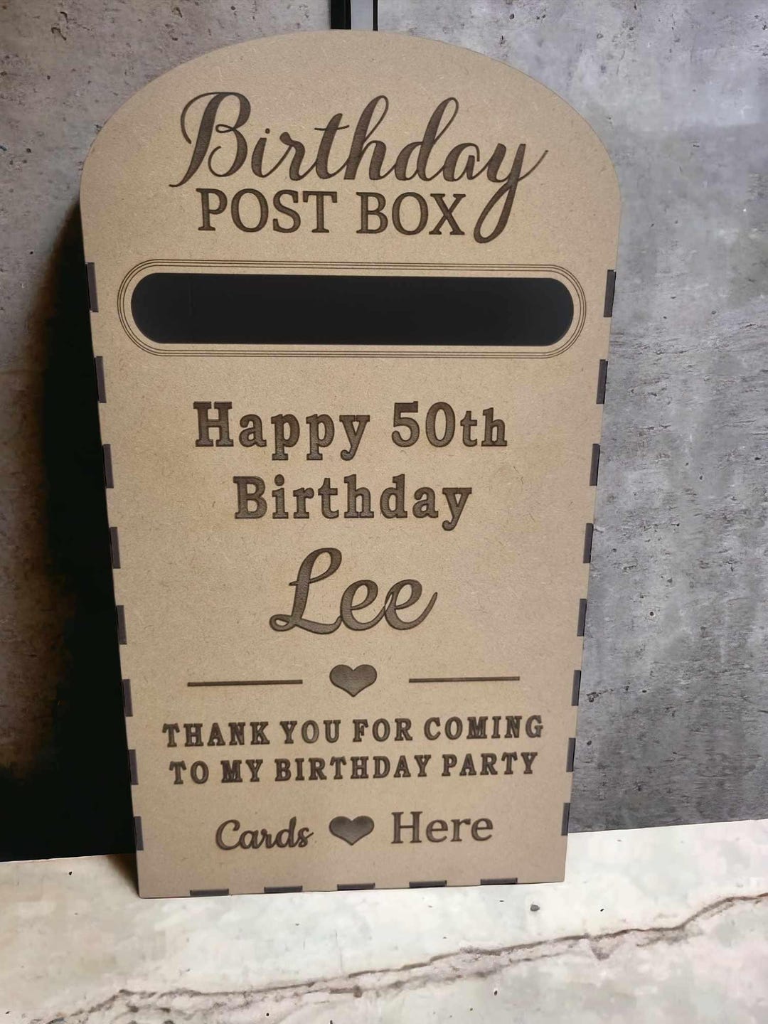 Personalised Post Box - Birthday Laser Cut Wooden MDF - Etsy