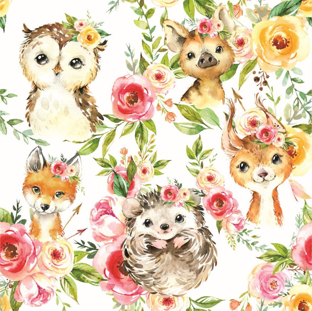 Woodland Animal Seamless Pattern, Woodland Print, Woodland Critters - Etsy