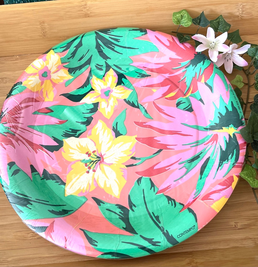 Luau Paper Plates-10/pack - Etsy