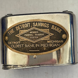 Vintage Detroit Savings Bank - Ben Franklin Metal Coin Bank - Etsy