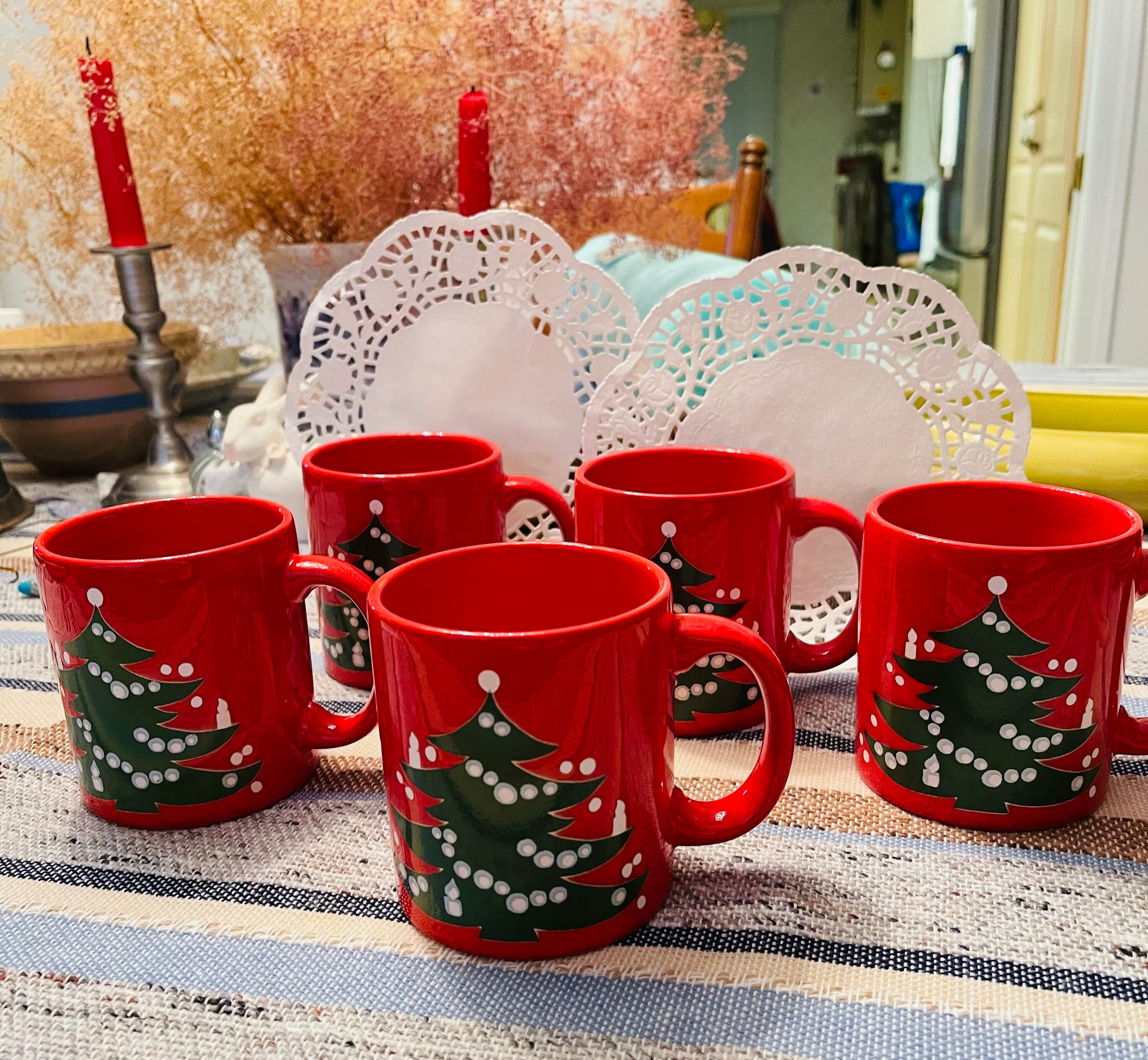 Red Christmas Mugs
