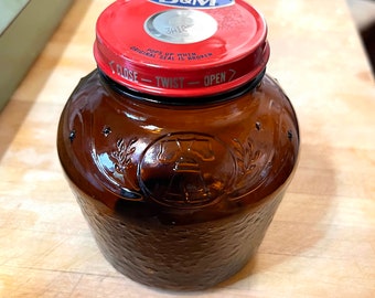 Brown Glass Jar - Etsy