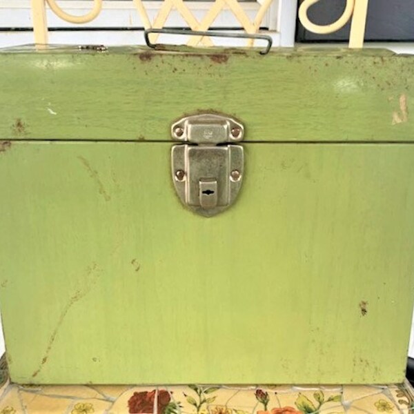 Green Metal Box - Etsy