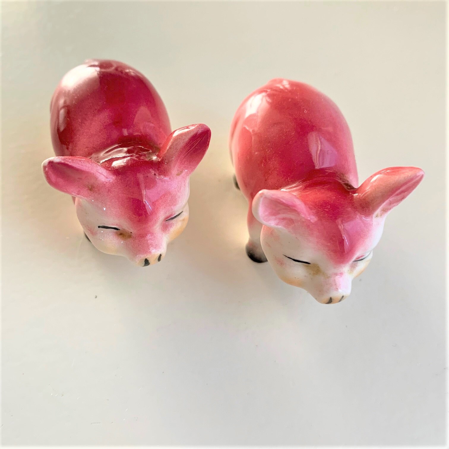 Pink Ceramic Pigs Made in Japan Farmhouse Kitchen Decor - Etsy