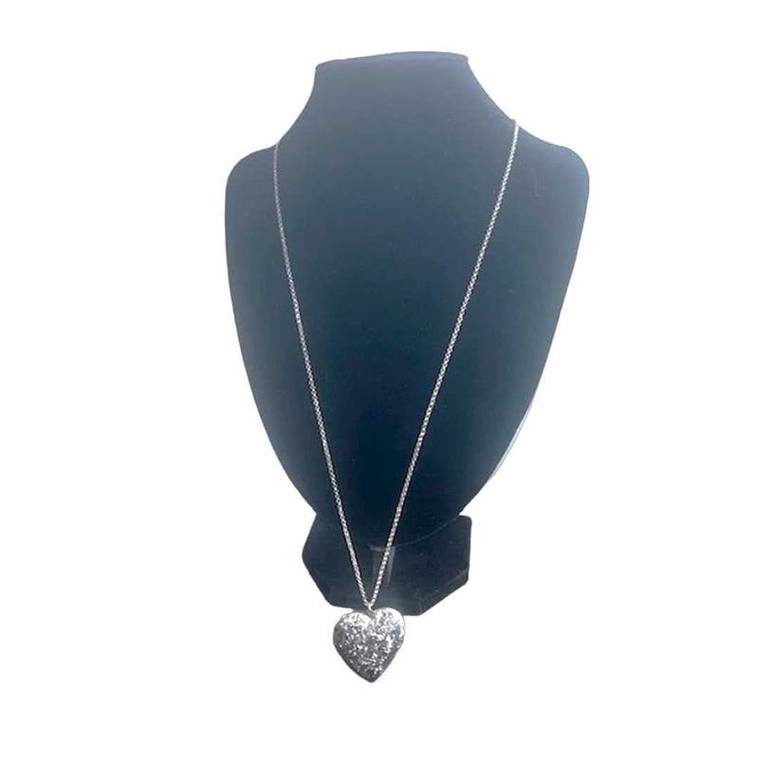 Silver Express Heart Locket Pendant on Chain - Etsy