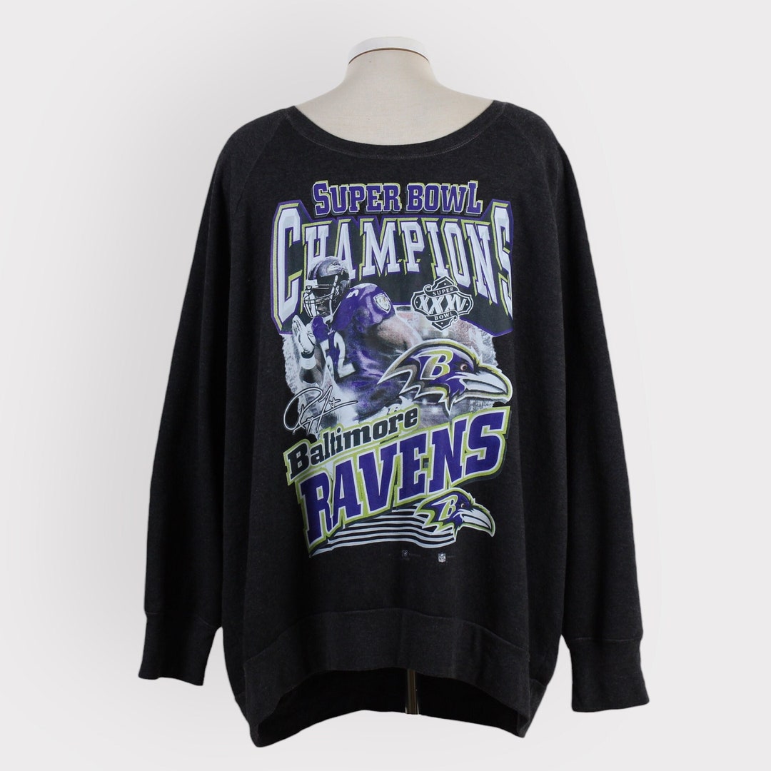 Vintage 2001 Super Bowl 35 Baltimore Ravens Sweatshirt/baltimore Ravens ...