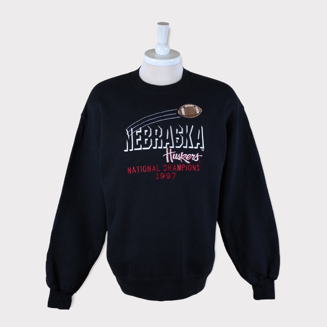 Embroidered Vintage 90s Nebraska Huskers Sweatshirt Nebraska University ...