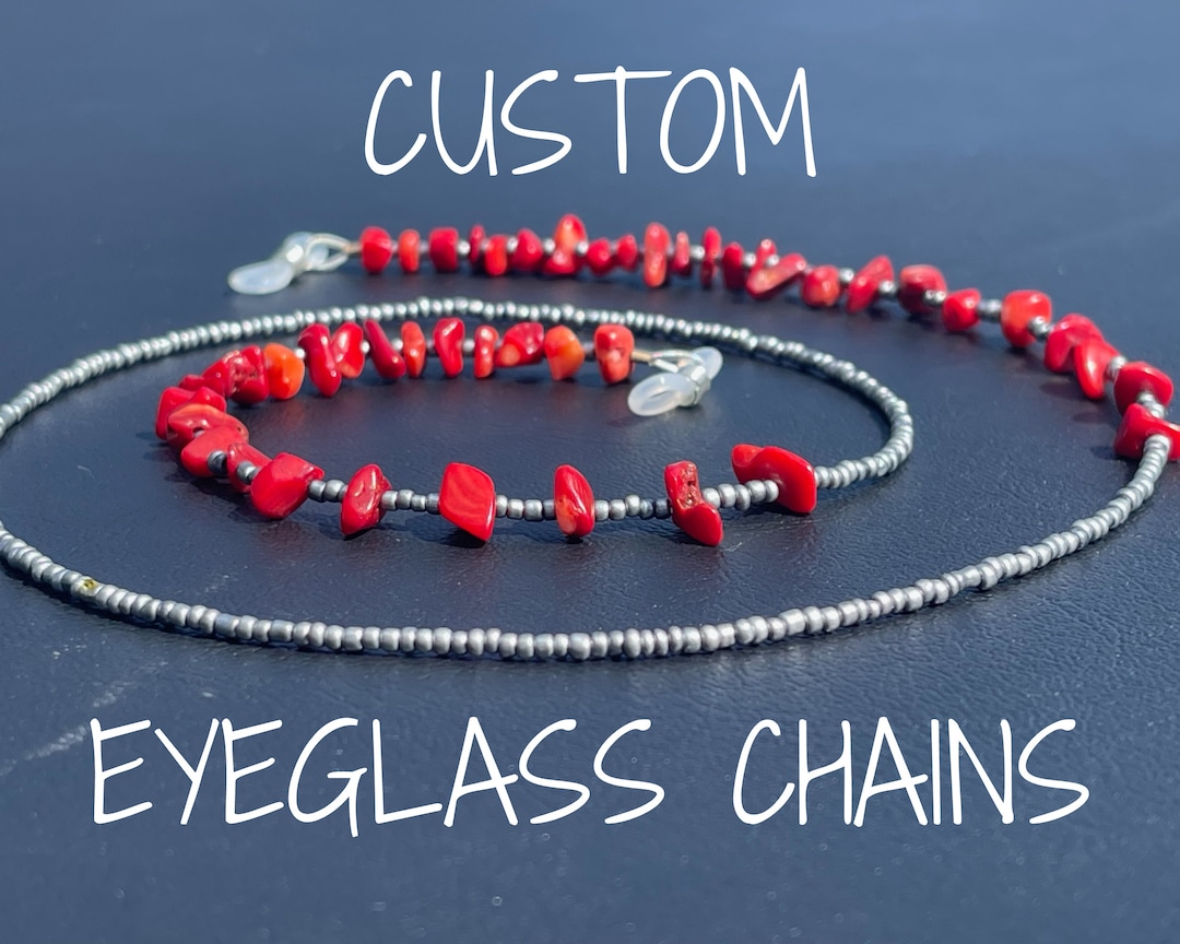 Custom Handcrafted Eyeglass Chain-eyeglass Necklace-beaded Eyeglass ...